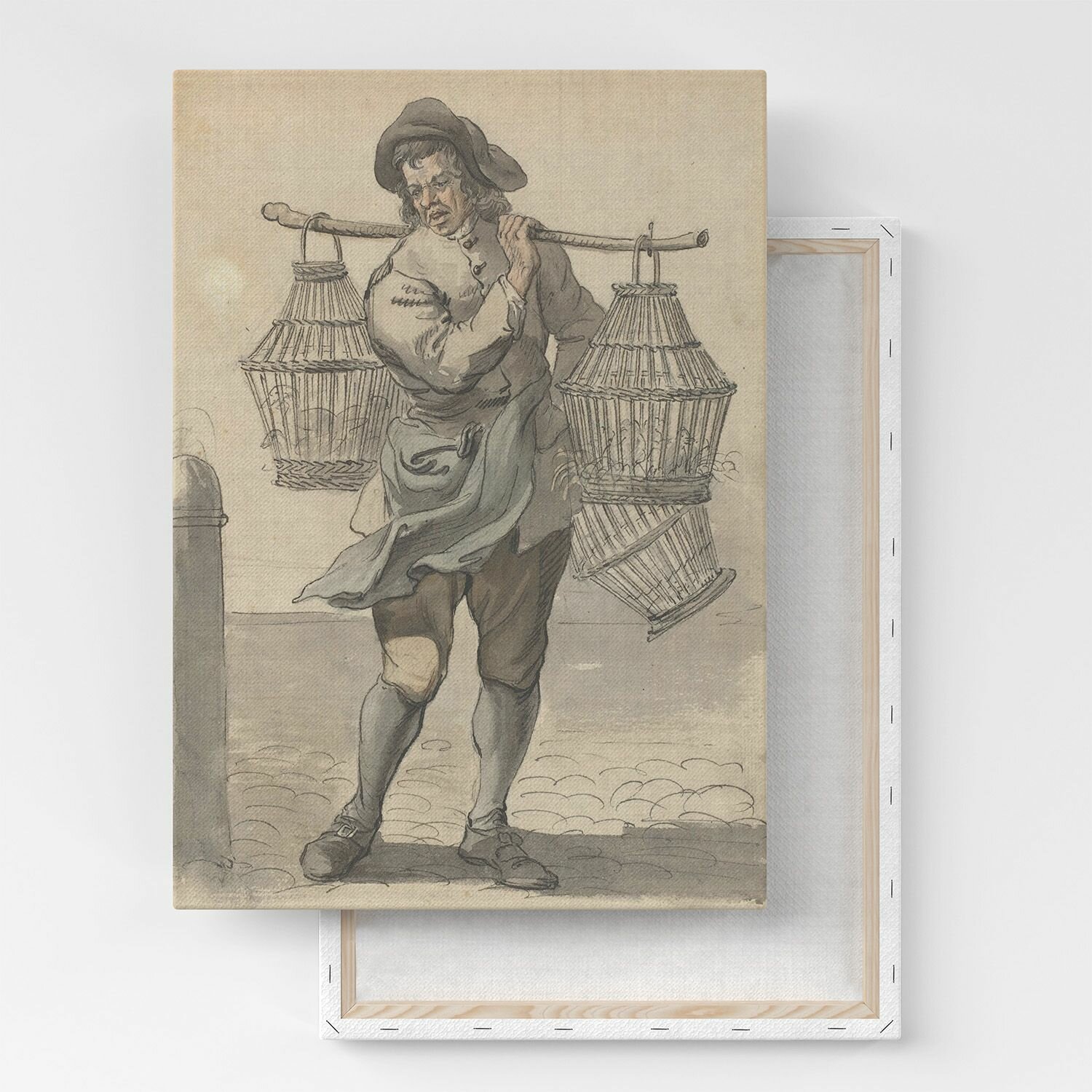 Картина на холсте, репродукция / Пол Сэндби - A Poultry Seller / Размер 60 x 80 см