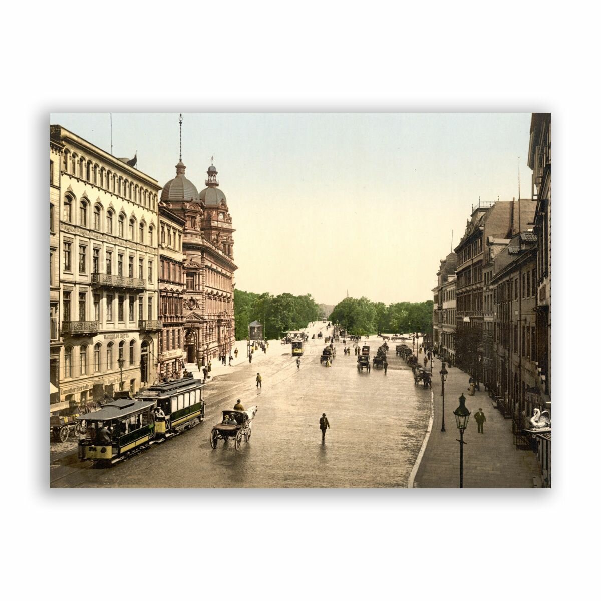 Постер, плакат на бумаге / Dammthorstrasse, Hamburg, Germany / Размер 30 x 40 см