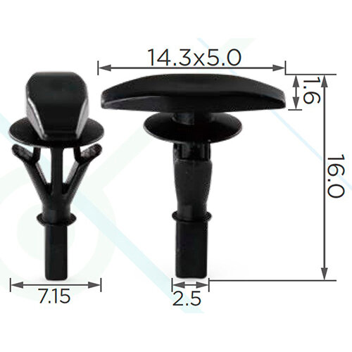 Клипса уплотнителя двери/капота/багажника (OEM: N806289S) 773040