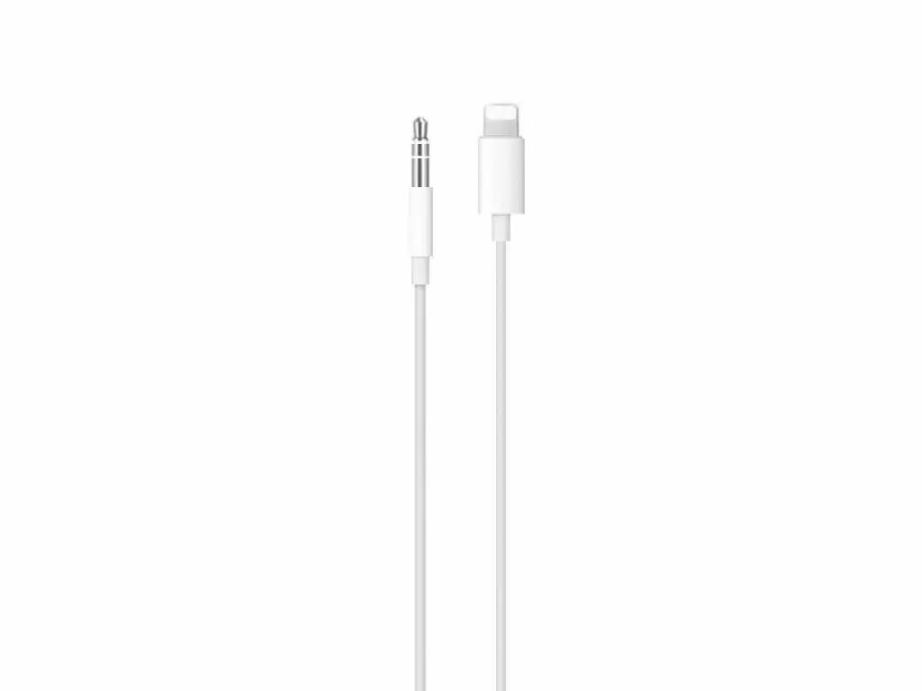 Аудиокабель 8 pin Lightning to 3.5 mm AUX Audio Adapter Cable MH025 / JH-025 Переходник для Apple iPhone / iPad / iPod 1 метр Белый Коробка