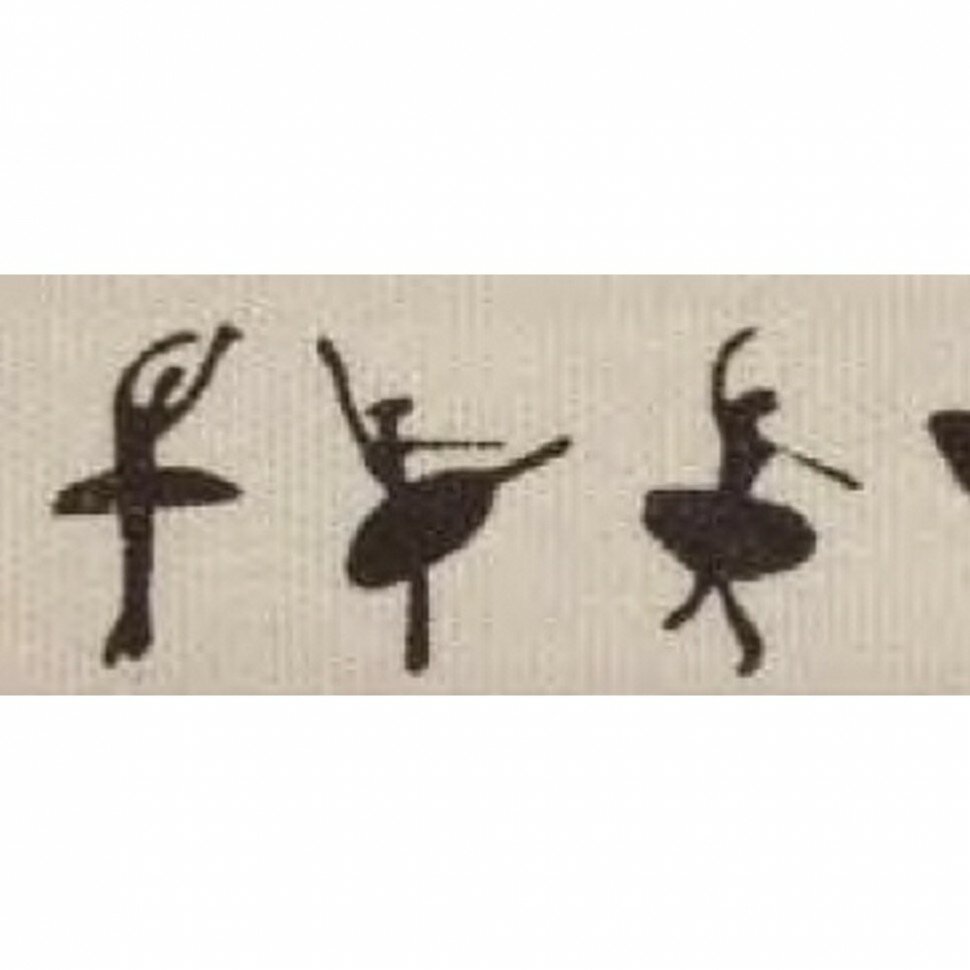 Hemline VR15.018 Лента хлопковая на картонной мини-катушке "Балерины"