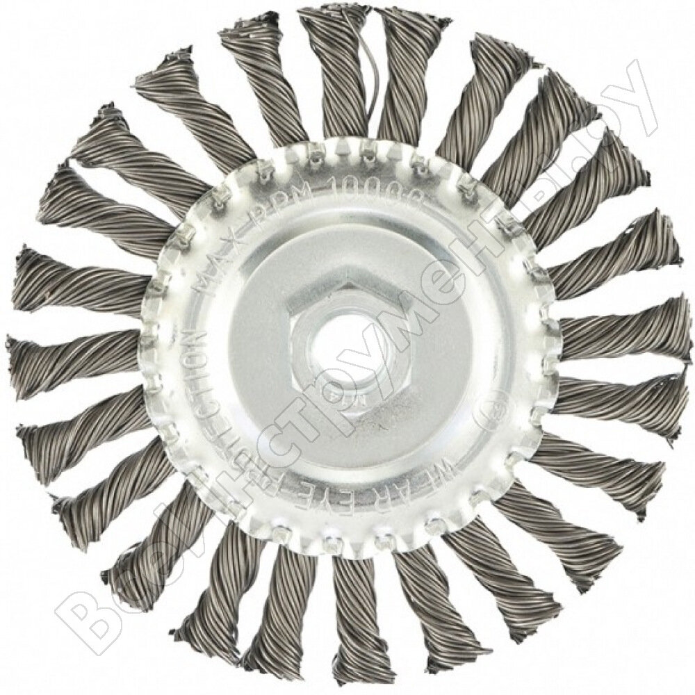 Щетка плоская для УШМ (125 мм; М14; крученая проволока 0.8 мм) MATRIX 74644