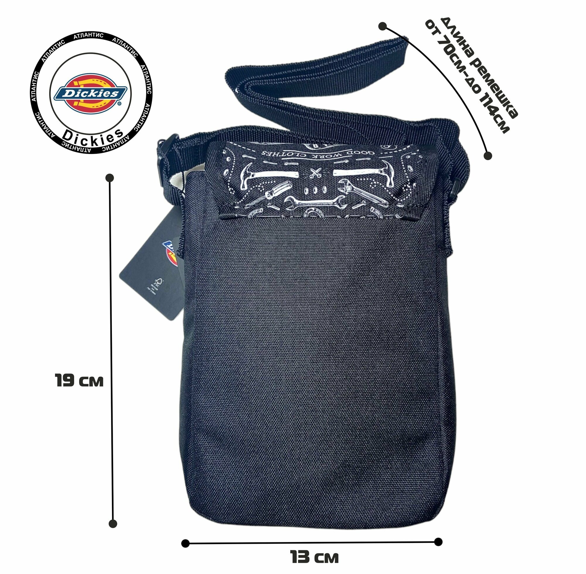 Сумка кросс-боди Dickies, черный — фото 1