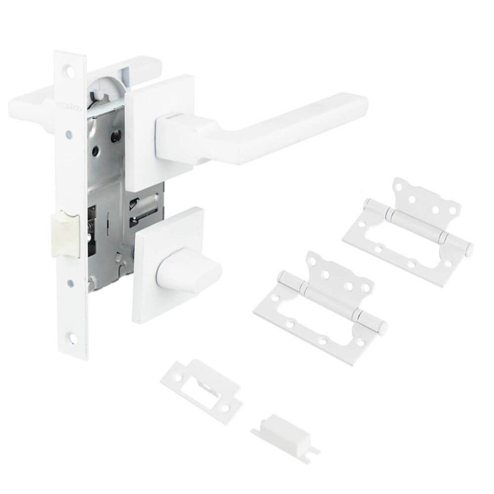 Комплект для межкомнатной двери с фиксатором NEODECO Castle EN белый