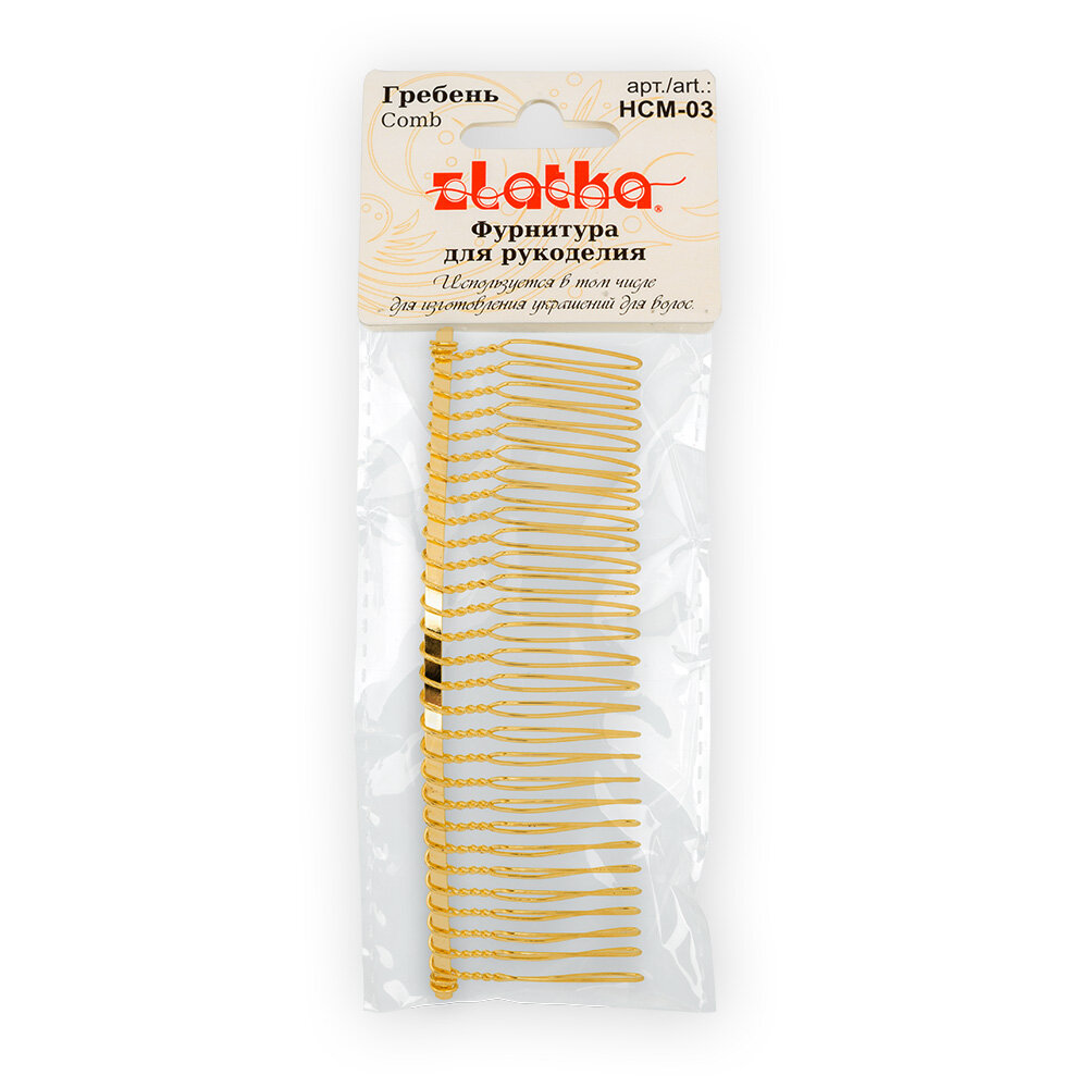 Zlatka' Гребень HCM-03-QS32 для волос 3.8×12 см 1 шт - практичный аксессуар для укладки цвет №03 черный