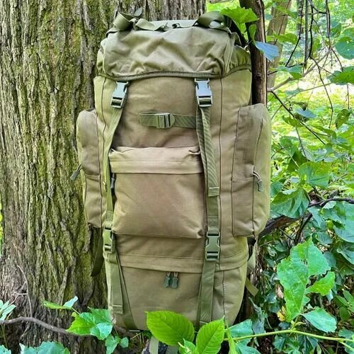 Рюкзак походный туристический Шторм / баул тактический военный с каркасом и дождевиком 70 литров