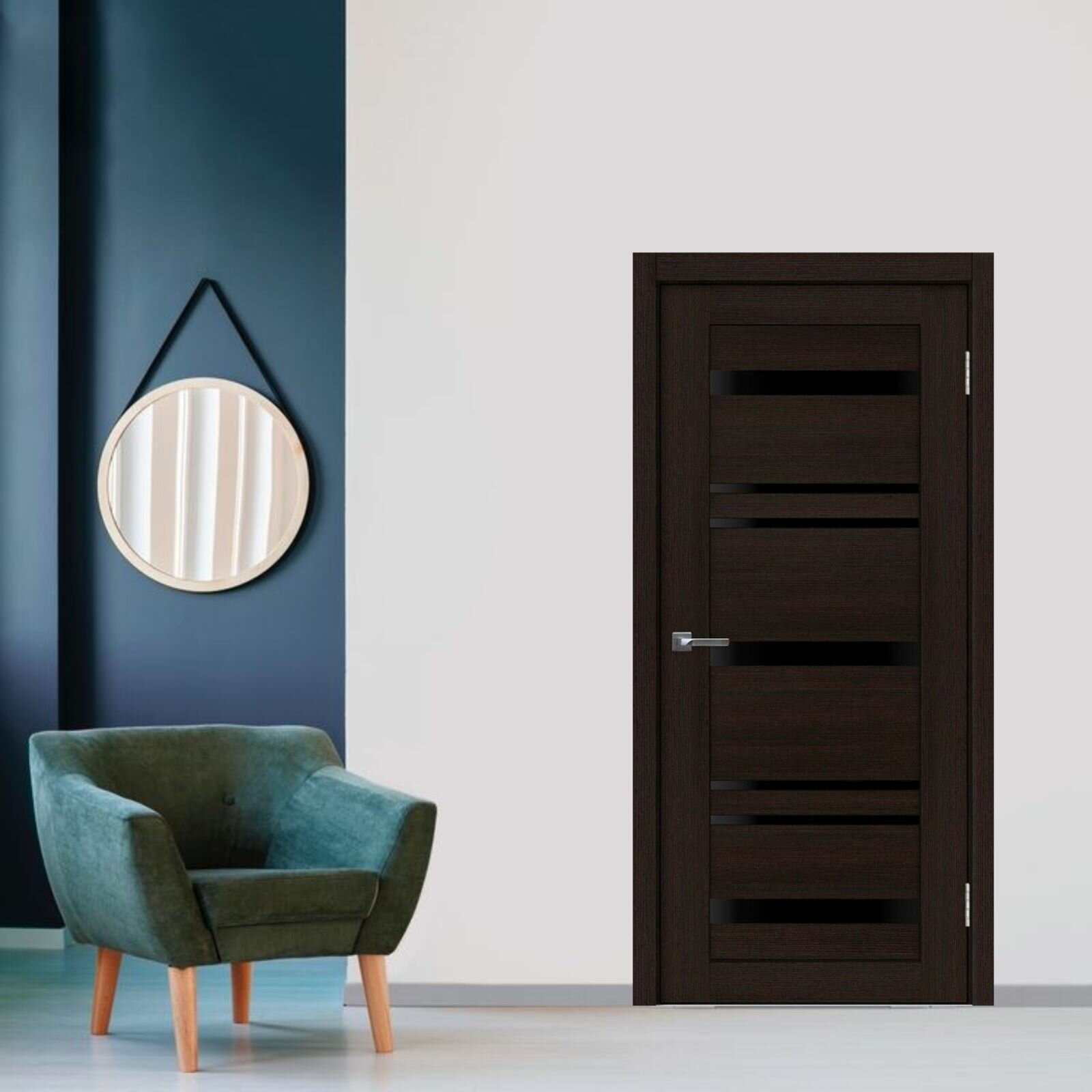 Дверь межкомнатная Сигма-21 Венге Paputin's Doors 900 х 2000 мм Остекленная