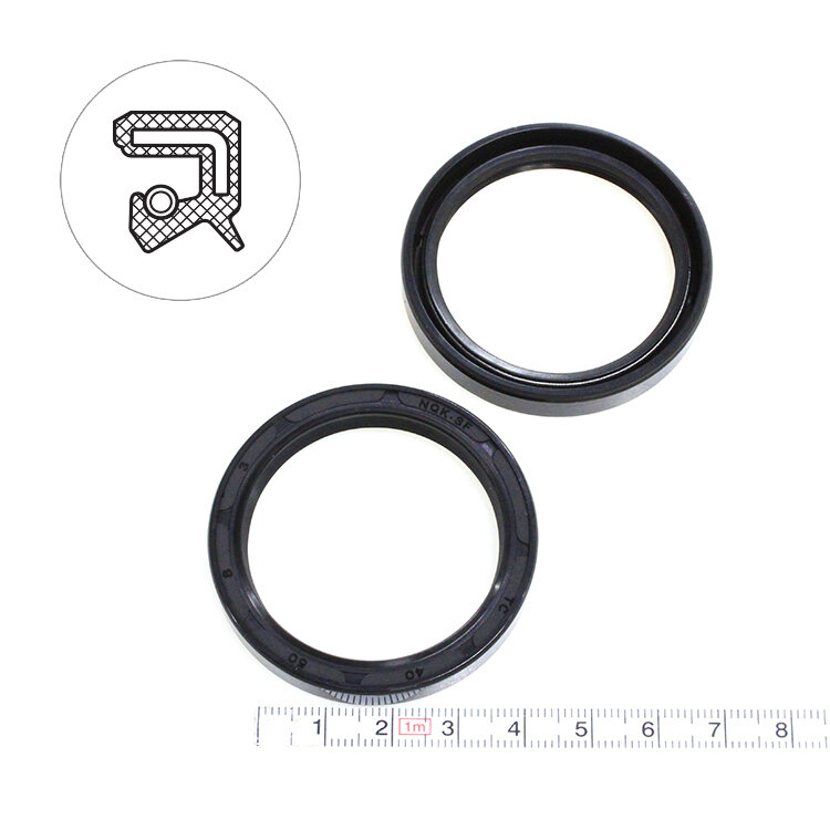 Манжета армированная (Сальник) 40х50х8 (тип 2 / TC) 70NBR (упаковка 2 шт.)