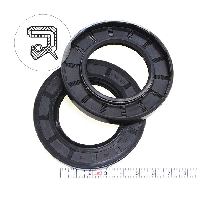Манжета армированная (Сальник) 42х72х8 (тип 2 / TC) 70NBR (упаковка 2 шт.)