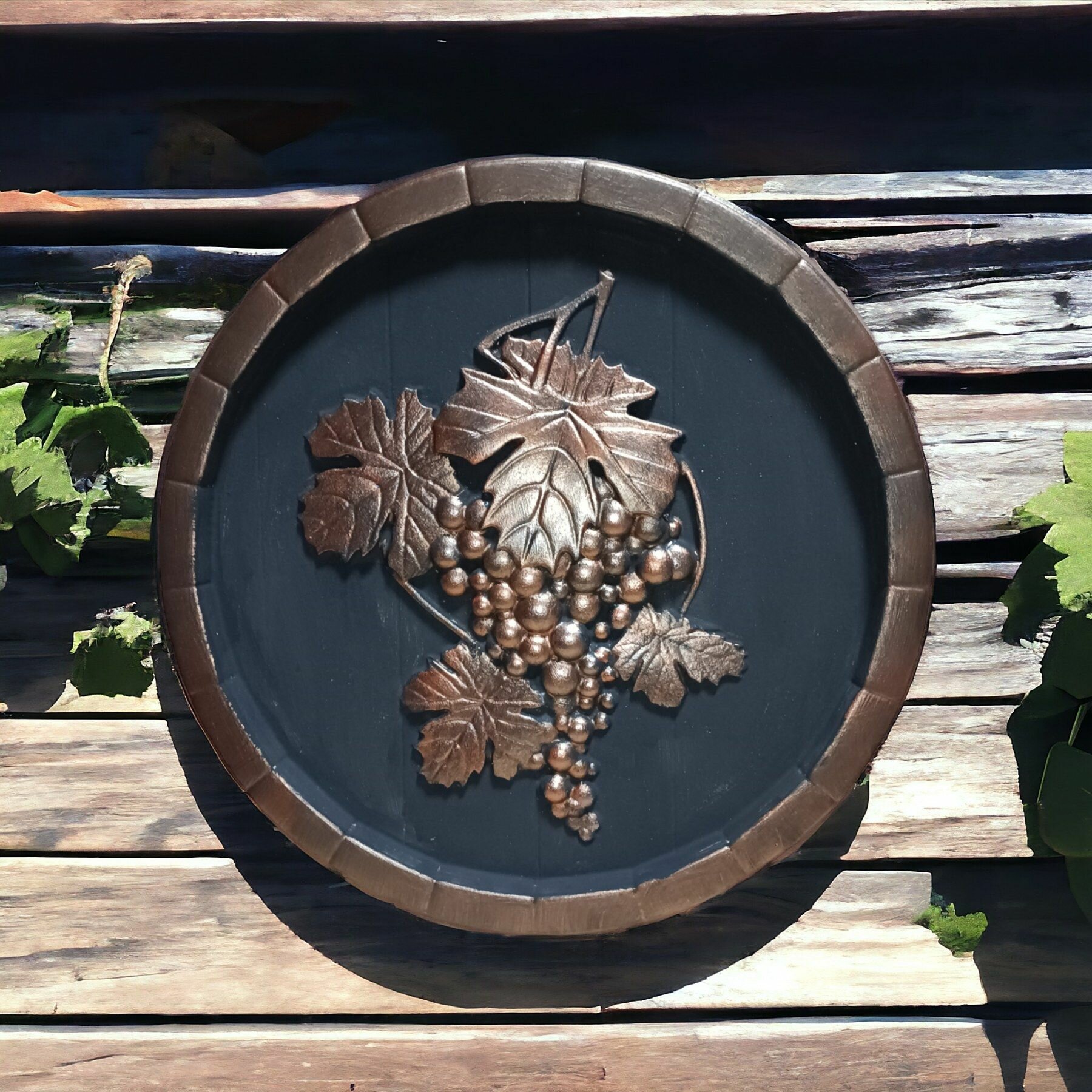 Большое панно, сувенир Виноград. Декор, картина для дома, офиса, кафе.