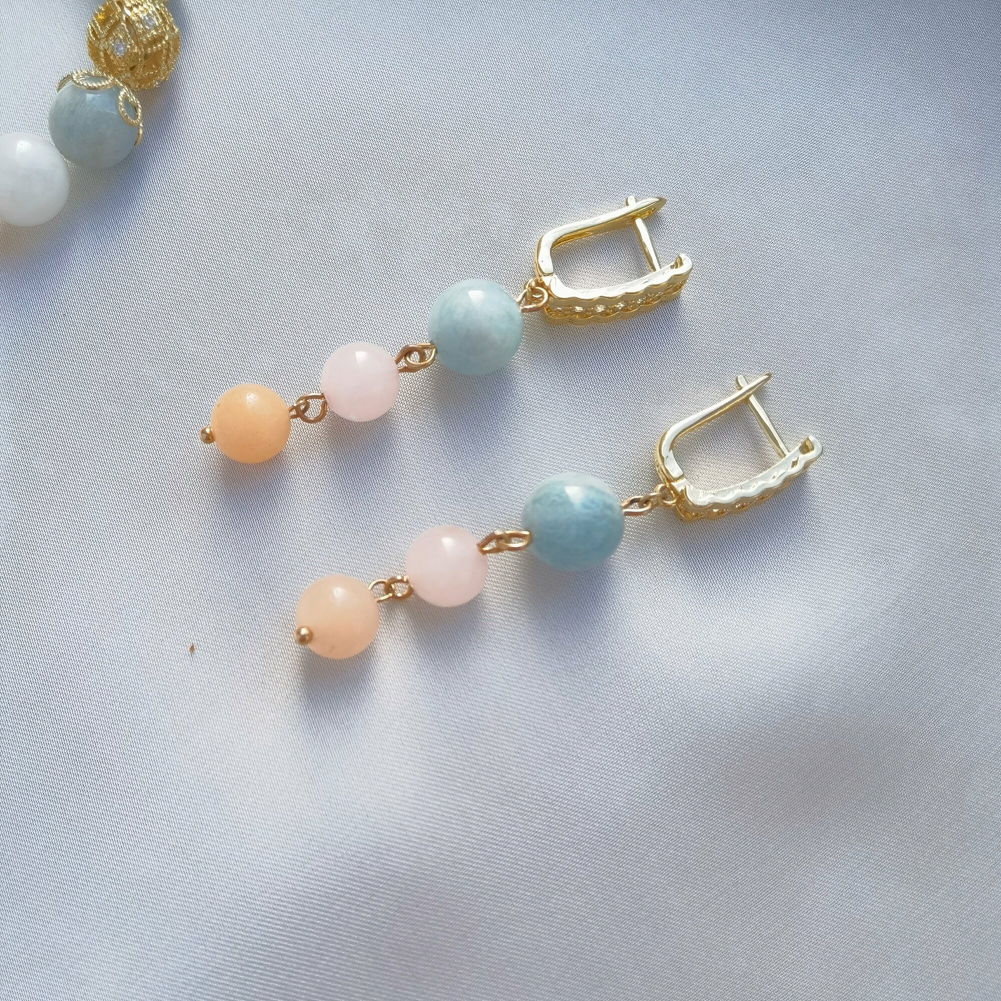 Серьги, берилл