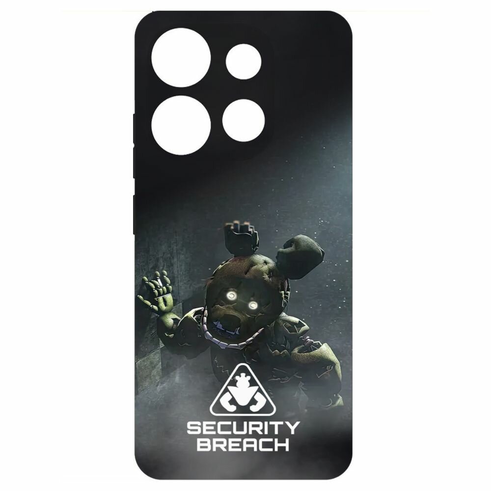 Чехол-накладка Krutoff Soft Case фнаф (FNAF) - Нарушение безопасности для TECNO Spark Go 2023 черный