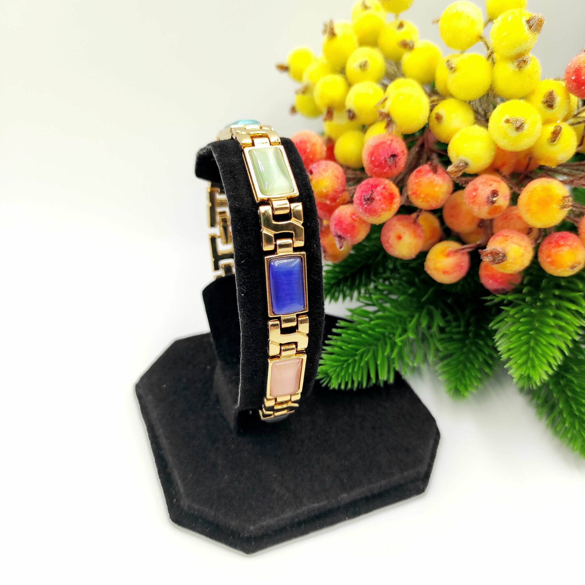 Браслет, искусственный камень