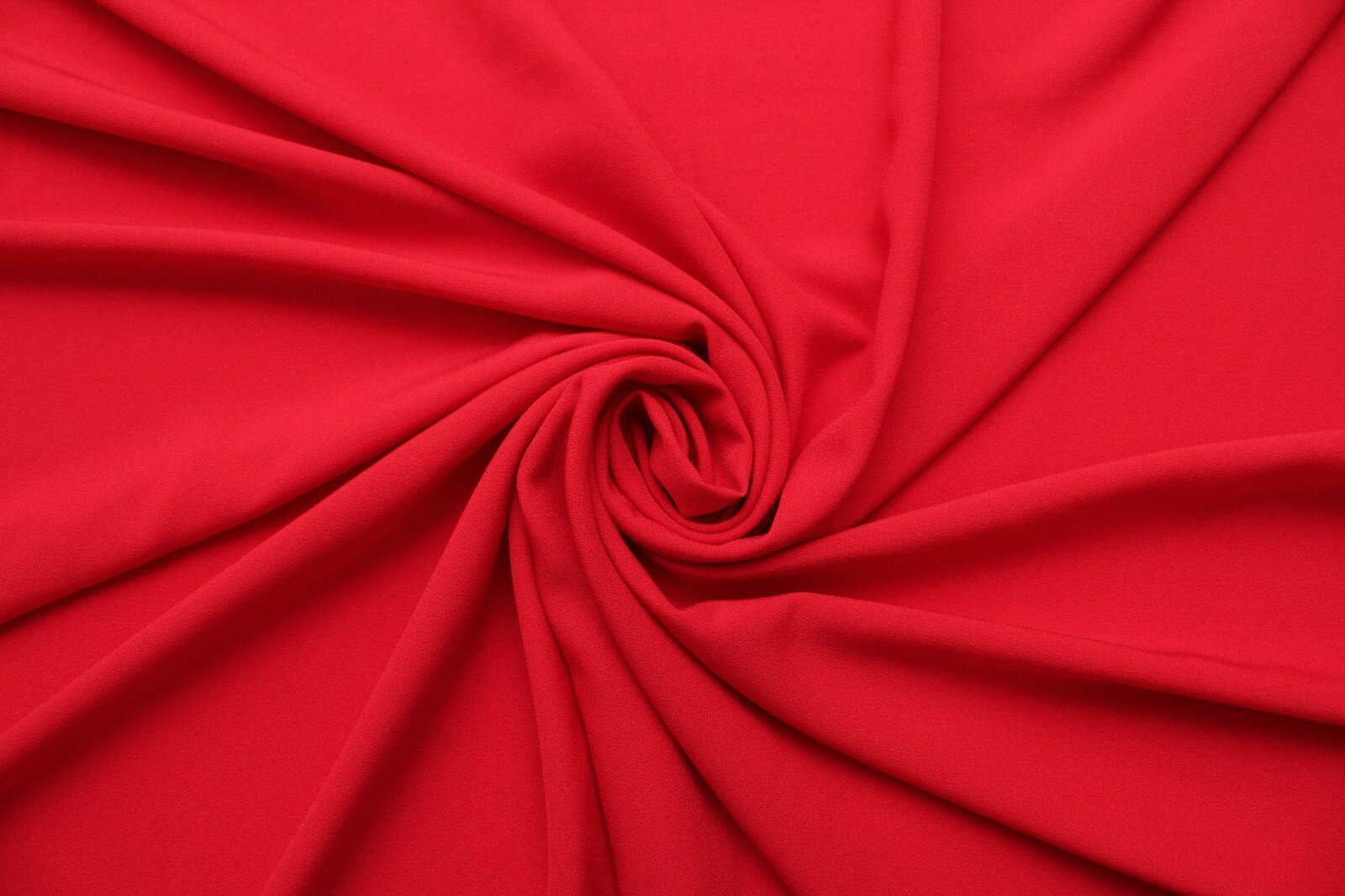 Ткань Креп стрейч плательный красный, 190 г/пм, ш148см, 0,5 м