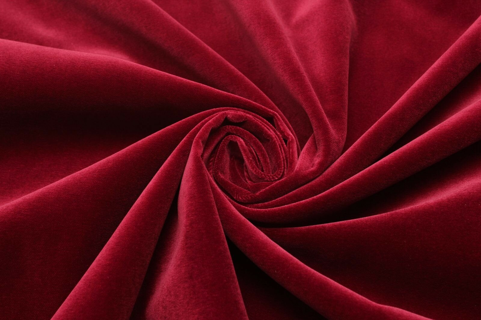 Ткань Бархат тёмно-вишнёвый, плотный , 510 г/пм, ш148см, 0,5 м