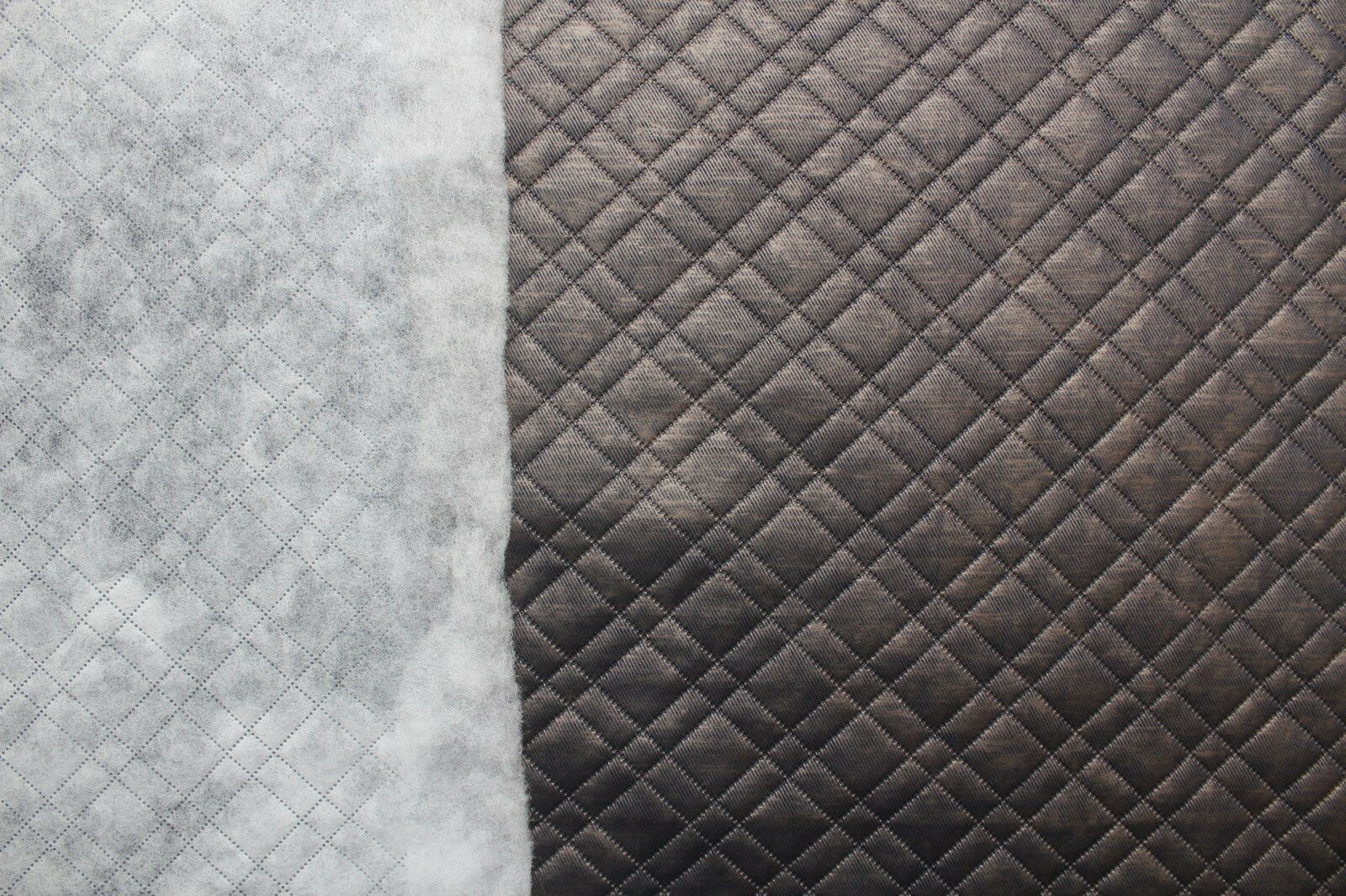 Ткань для верхней одежды с термопечатью сине-коричневая клетка, 260 г/пм, ш145см, 0,5 м