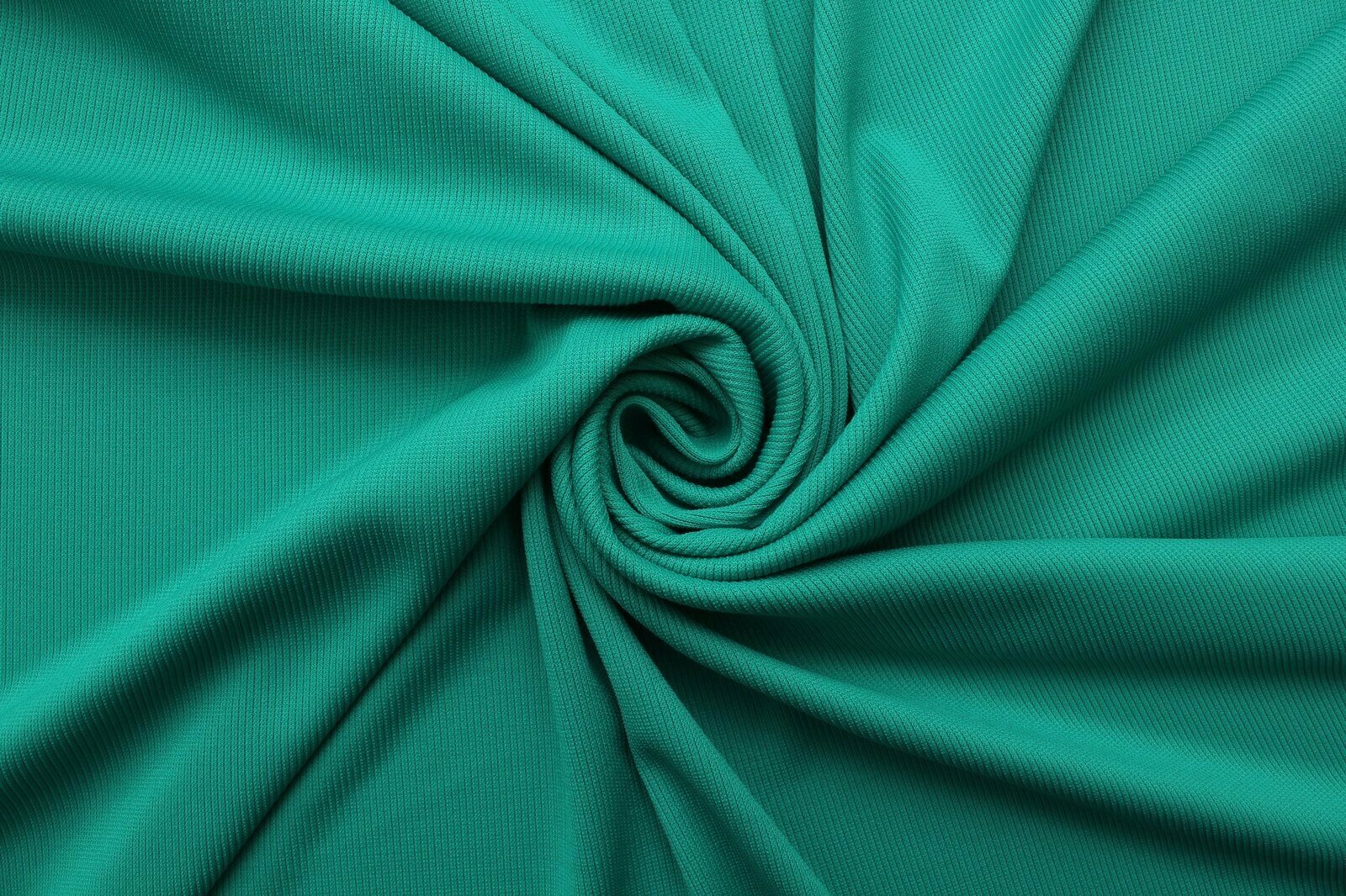 Ткань Трикотаж-стрейч в резинку малахитового цвета, ш105см, 0,5 м
