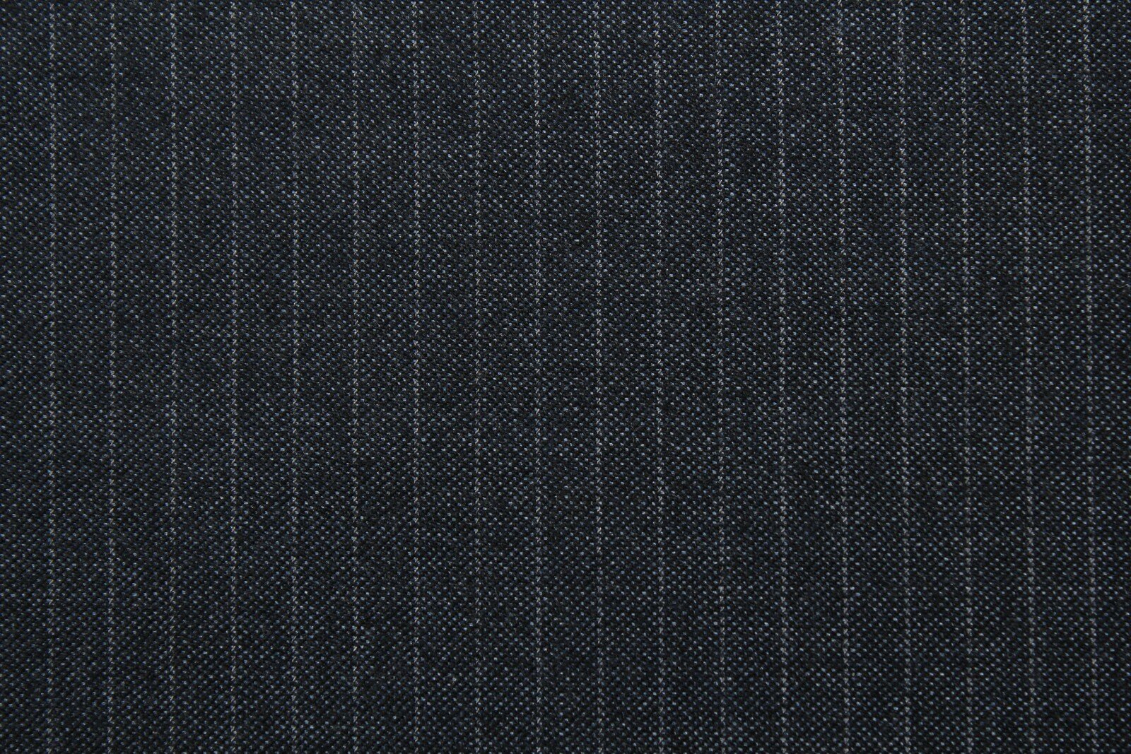 Ткань Шерсть костюмная Toccini тёмно-синий меланж в серую полоску, ш151см, 0,5 м