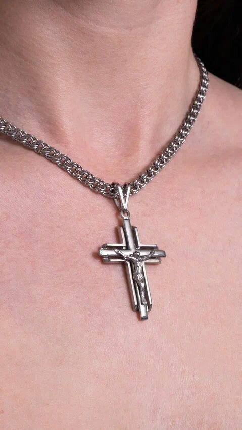 Крестик, серебро, 925 проба