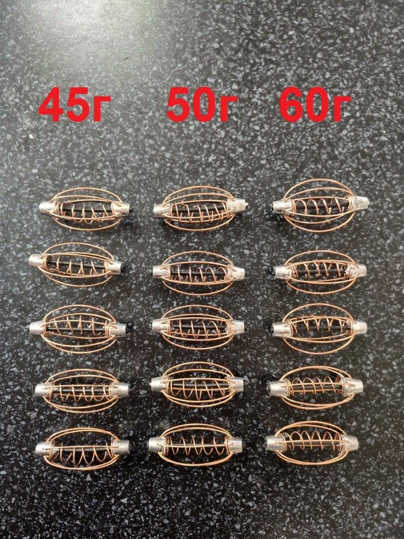 Набор кормушек для фидера донки карпа 15 шт разного веса