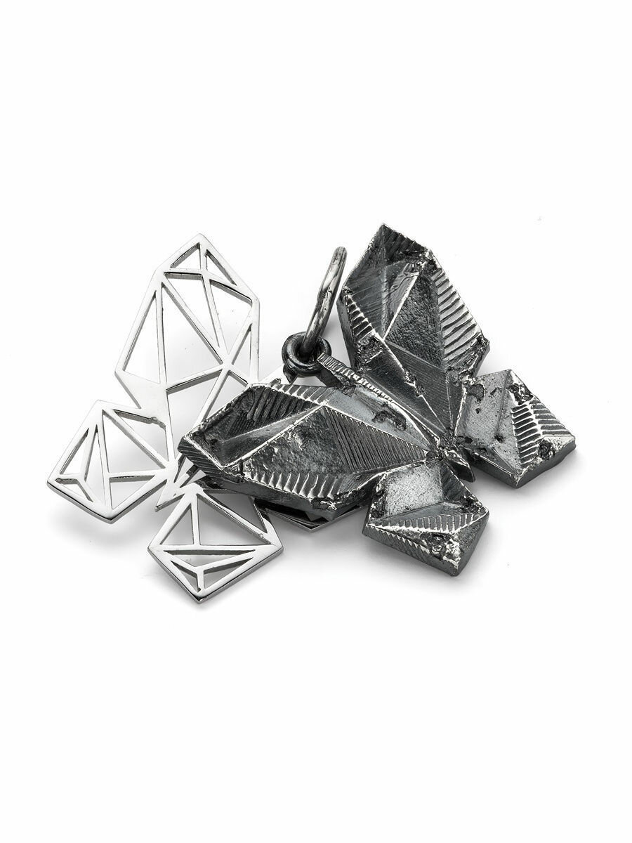 Подвеска, серебро, 925 проба, чернение