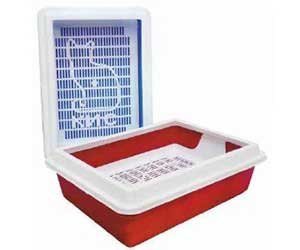 Туалет для кошек кис глубокий с рамкой 40,5*30*12см ZooExpress