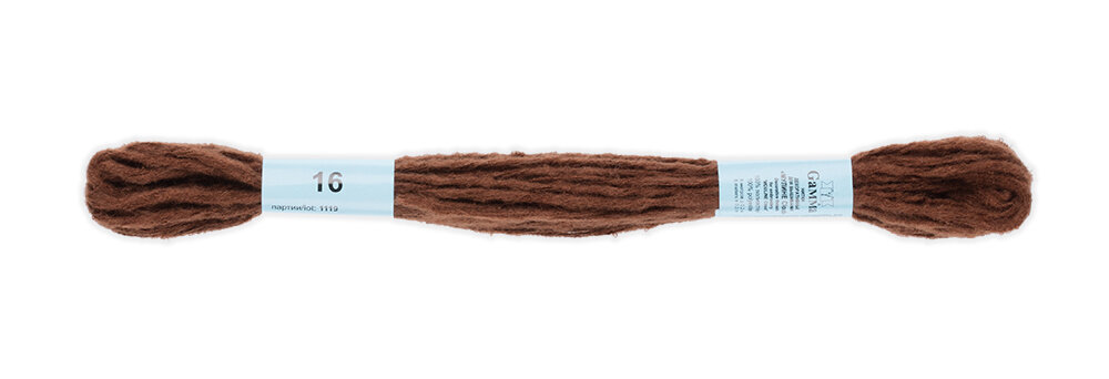 Мулине "Gamma" декоративные "мулине Cloud" 100% полиэстер 6 м №16 т. коричневый