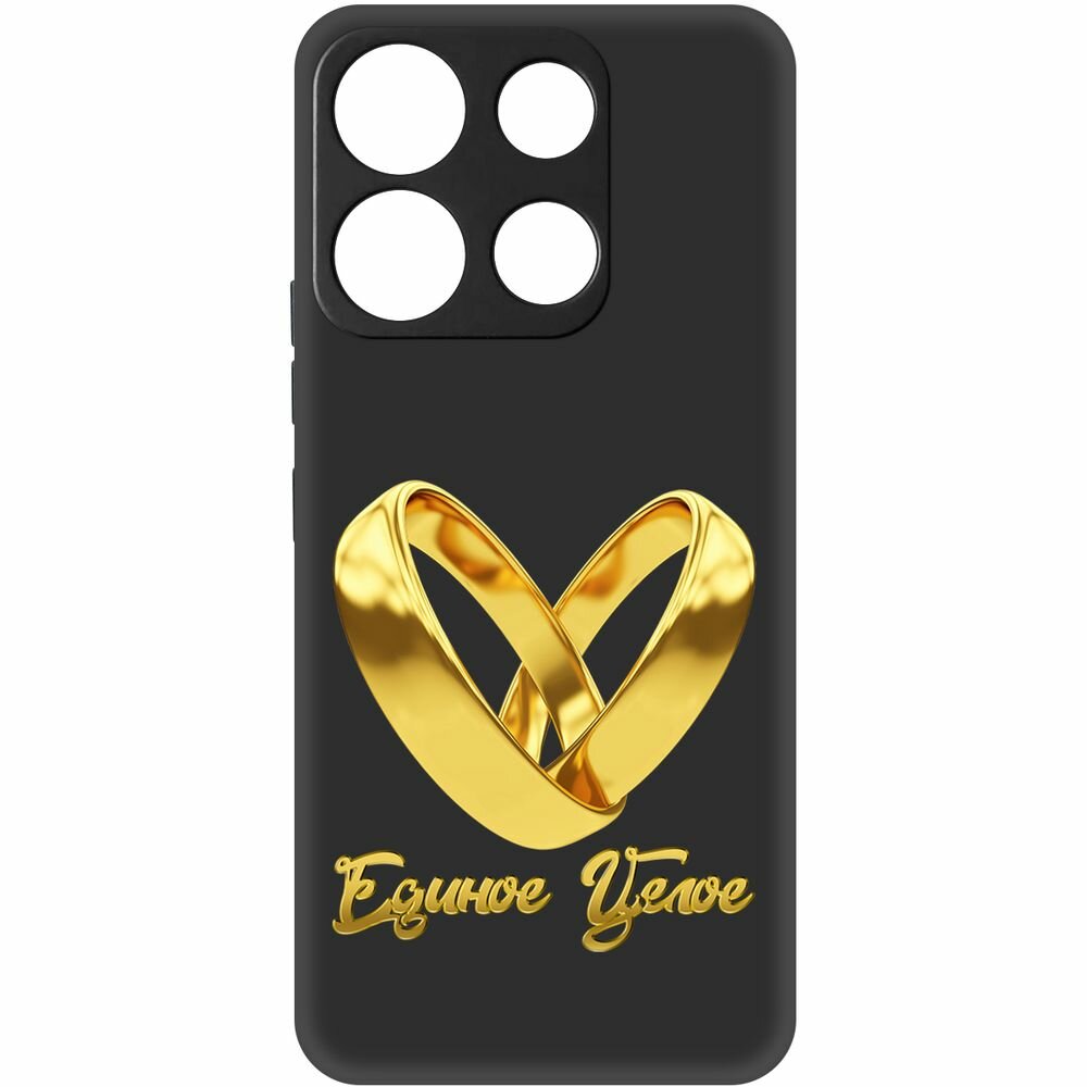 Чехол-накладка Krutoff Soft Case Единое целое для ITEL A60s черный