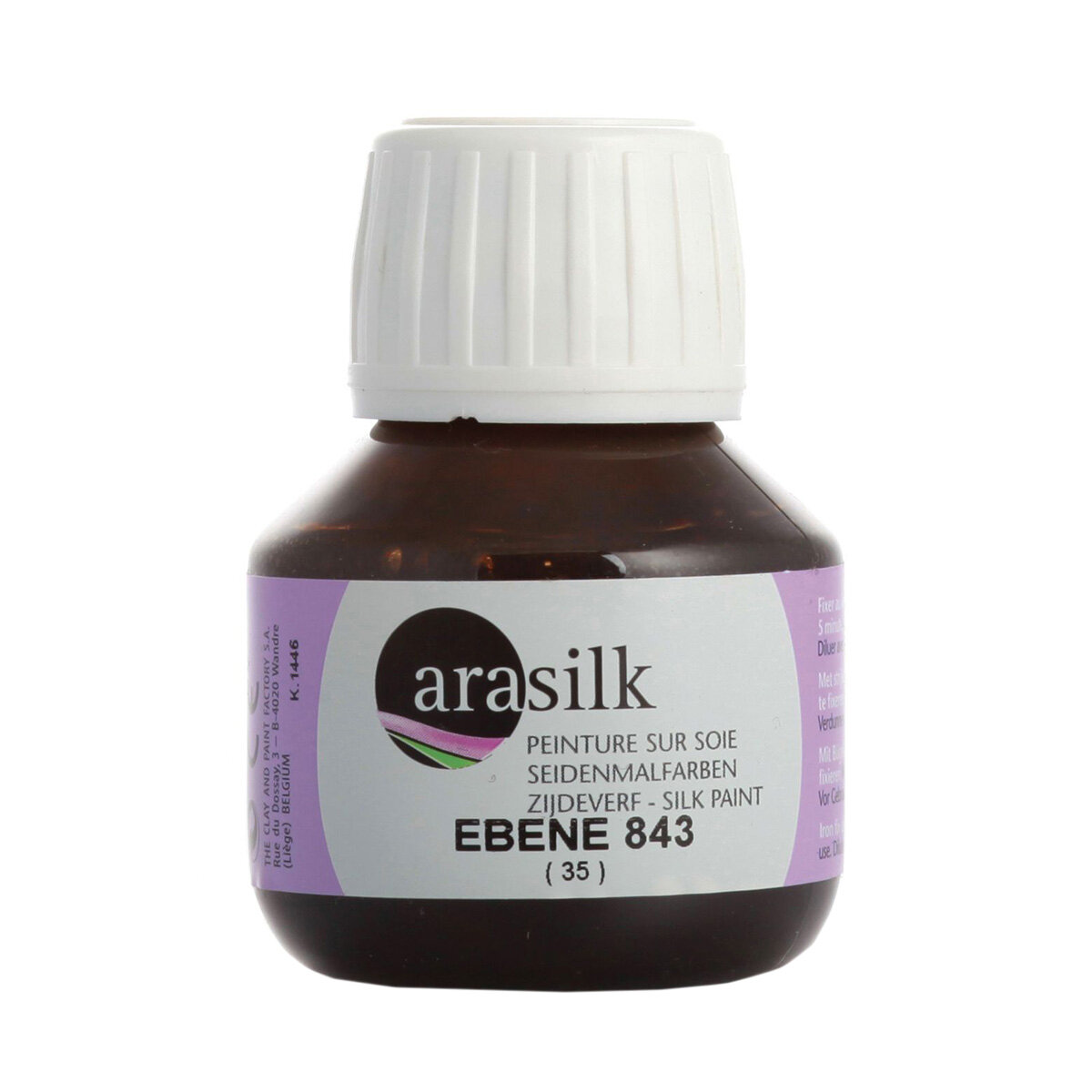 Краска для шелка Arasilk, 50 мл, для рисования и декорирования, H Dupont (843 эбеновый)