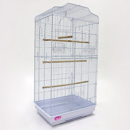 Клетка для птиц Golden cage 614, размер 47*36*92 см эмаль, цвет белый