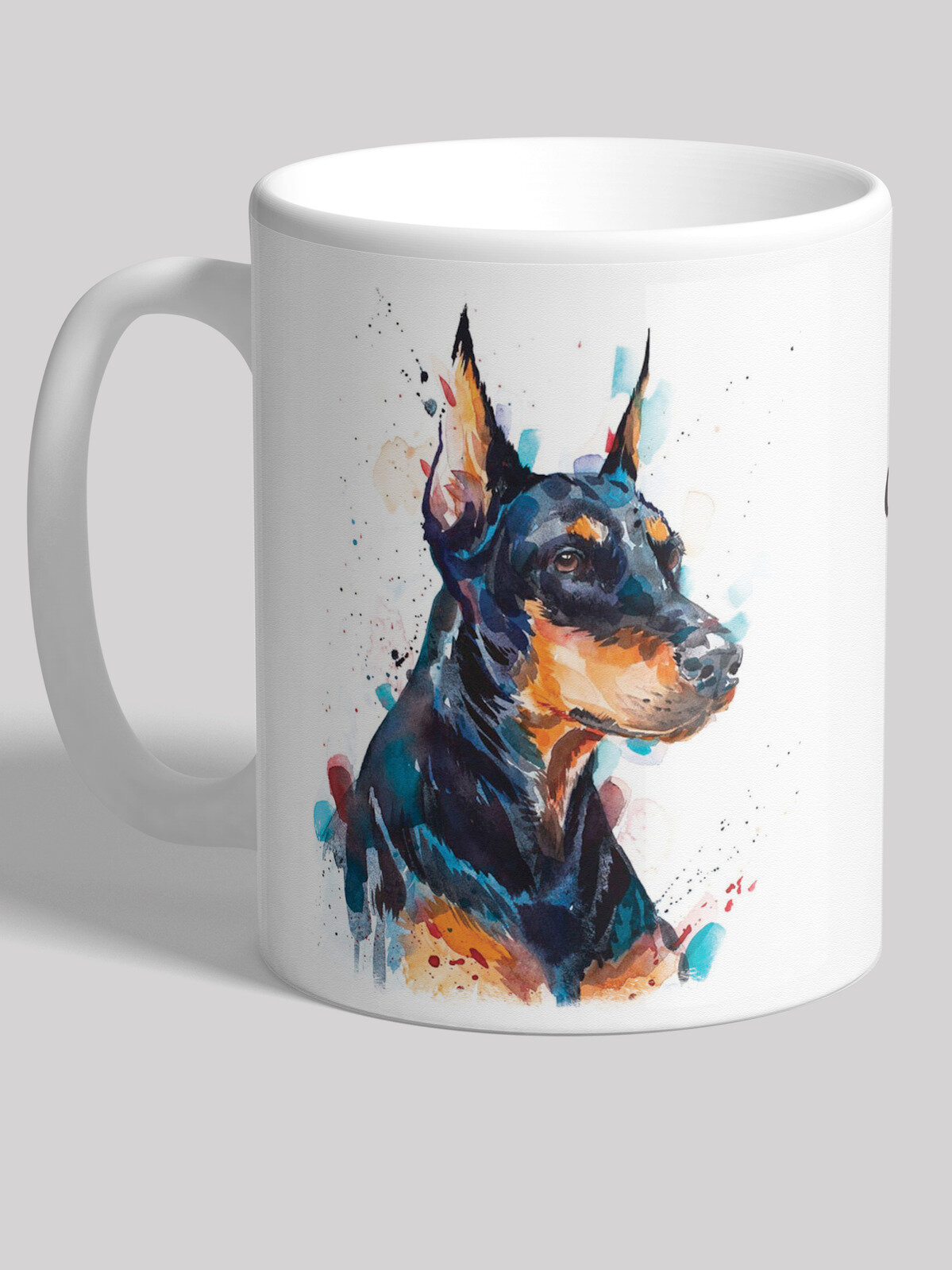 Кружка cooperative.moscow " Лучший друг Доберман " (Доберман, кружка с Доберманом, собаковод, собаколюб, собака, подарок с любовью, друг человека, кружка с собакой) , 330 мл, 1 шт