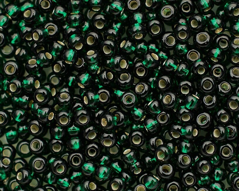 Бисер Preciosa 57150 темно - зеленый 10/0, 5 гр,1 шт.