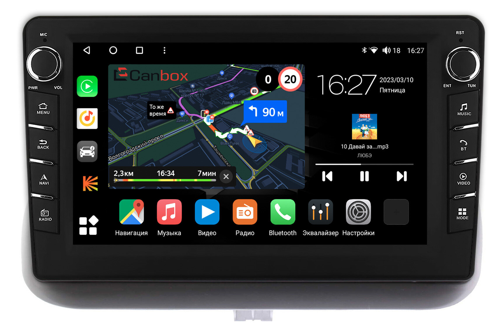 Штатная магнитола Toyota Corolla (E110), Sprinter Carib 1995-2002 (Правый руль, в верхнюю часть) Canbox M-Line 7831-9-591 Android 10 (4G-SIM, 2/32, DS