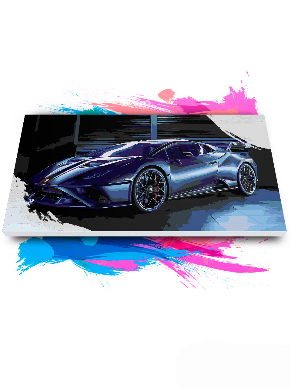 Картина по номерам на холсте Lamborghini Huracan Sto, 40 х 80 см