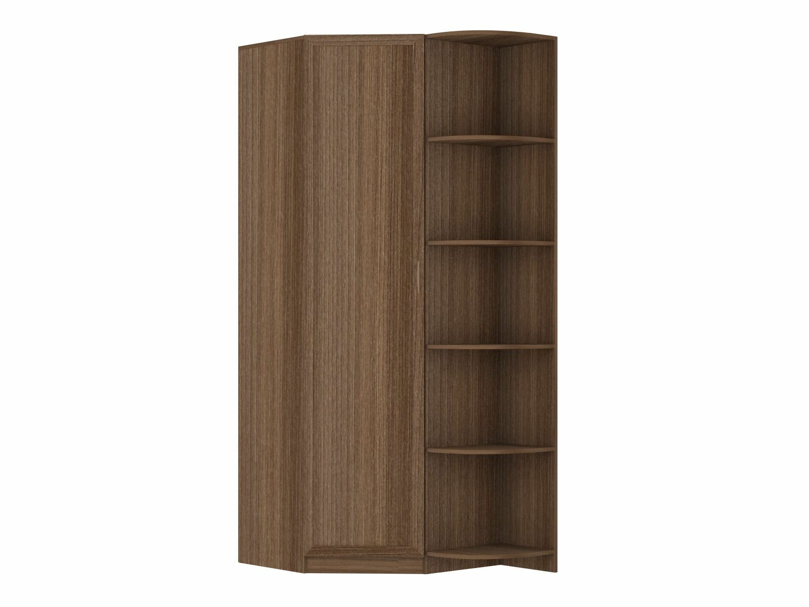 Шкаф угловой для одежды "Наполеон 8.5" 80/110х220х45, ясень шимо темный