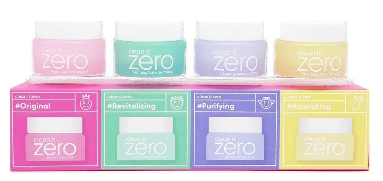 BANILA CO Набор Бальзам для лица очищающий Clean It Zero, 7 мл*4 шт.