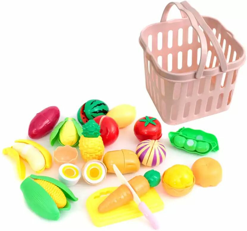 Набор продуктов в корзине "Овощи и фрукты" (19 предметов)