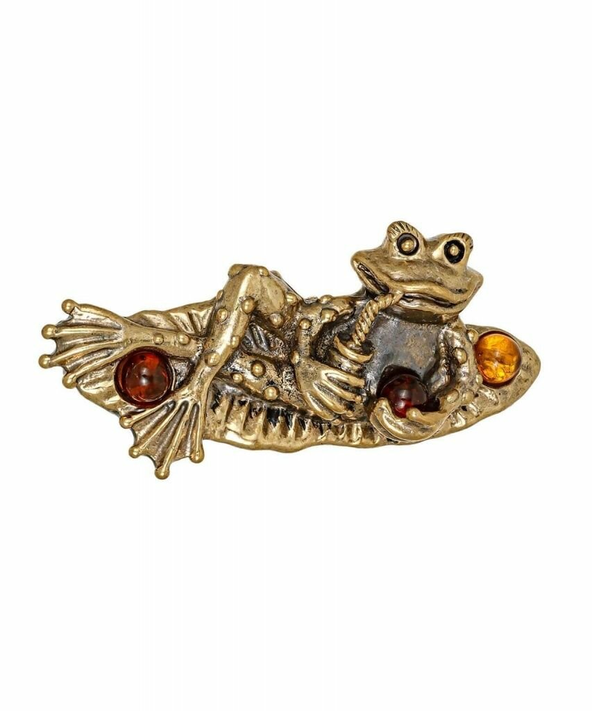 Брошь, янтарь