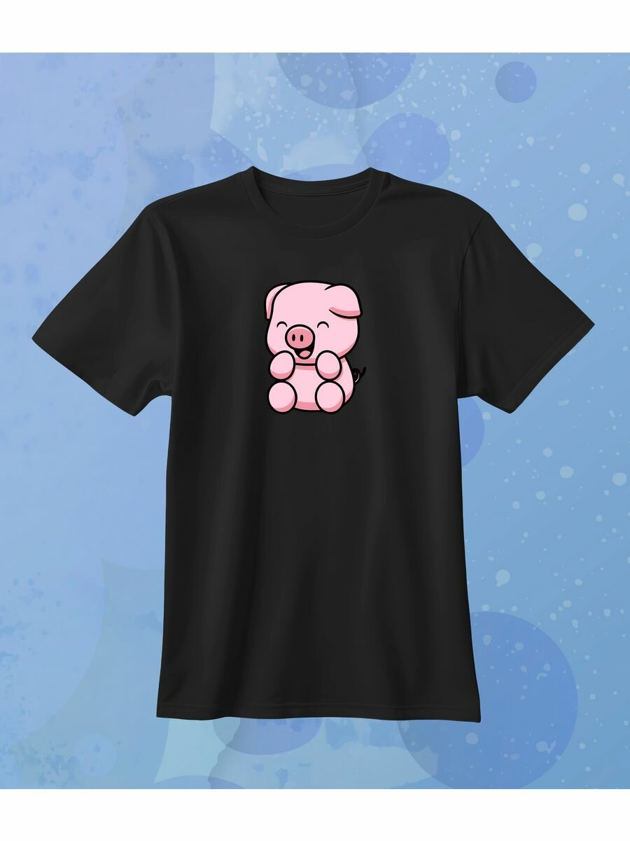 Футболка розовая свинка