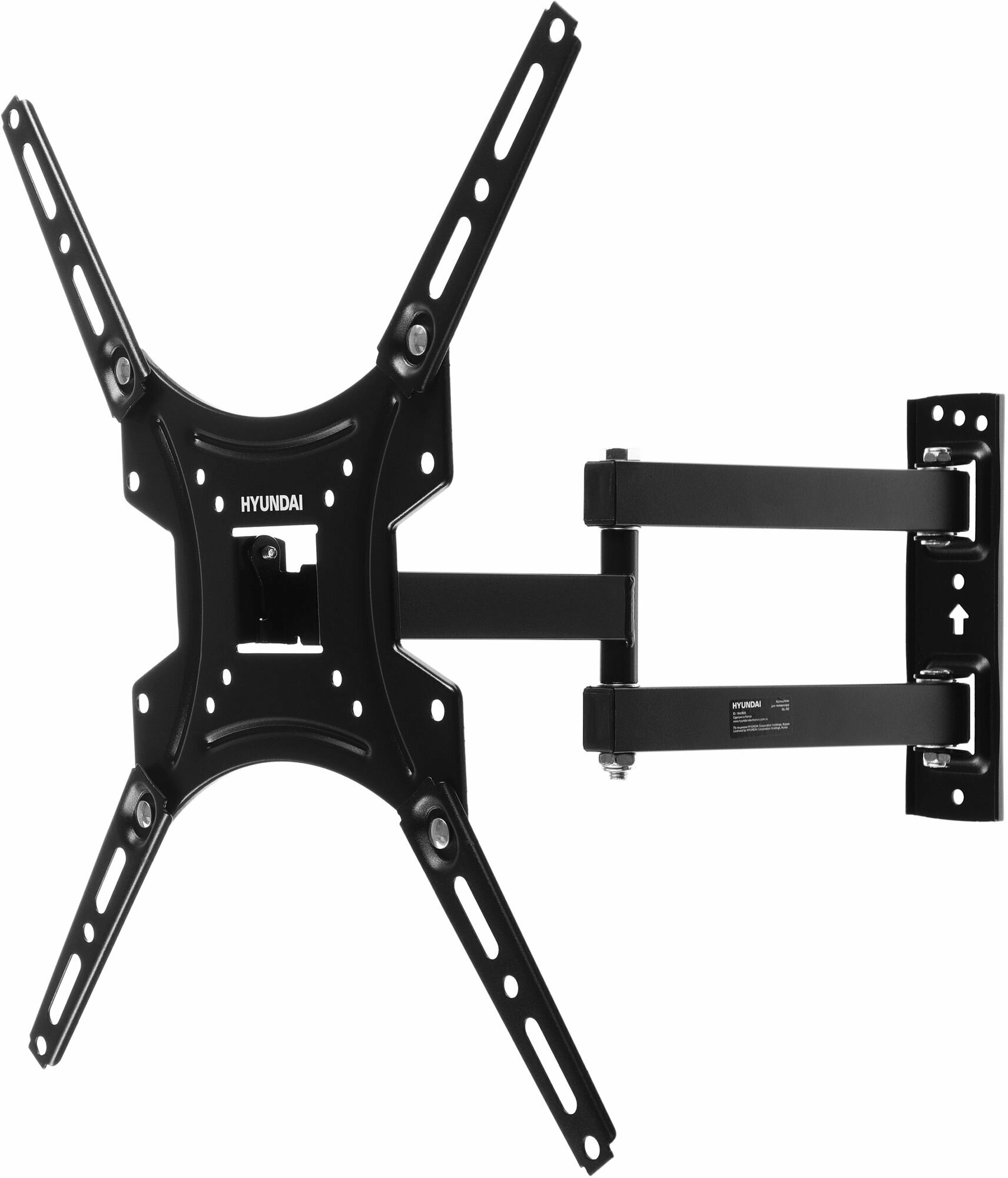 Кронштейны для тв и аудио техники HYUNDAI Кронштейн для телевизора Hyundai GL-N3 черный 20"-65" макс.25кг