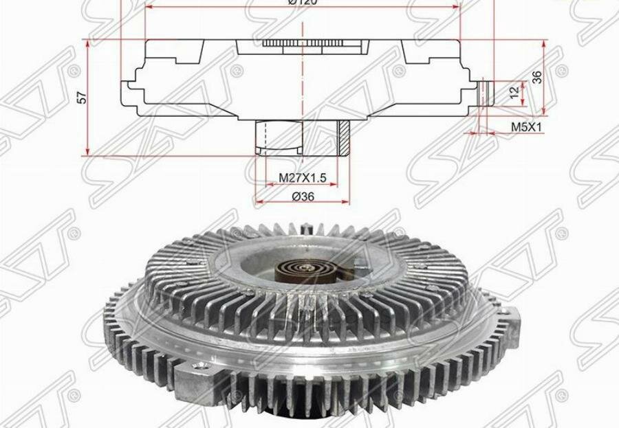SAT ST-A1122000122 Вискомуфта Mercedes-Benz C-Class 93-01 / E-Class 95-03
