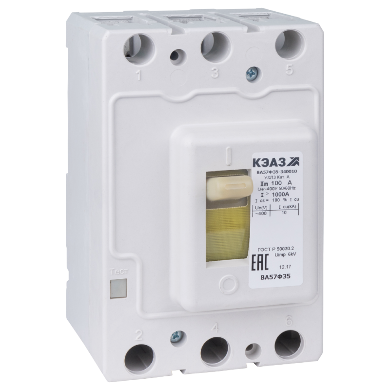 109301 Автоматический выключатель ВА57Ф35-340010-16А-160-400AC-УХЛ3(1 шт.)