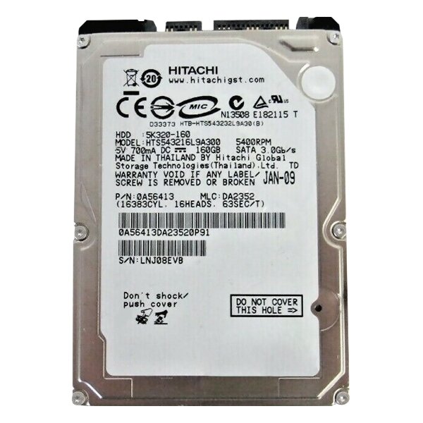 Жесткий диск Hitachi HTS543216L9A300 160Gb 5400 SATA 2,5" HDD
