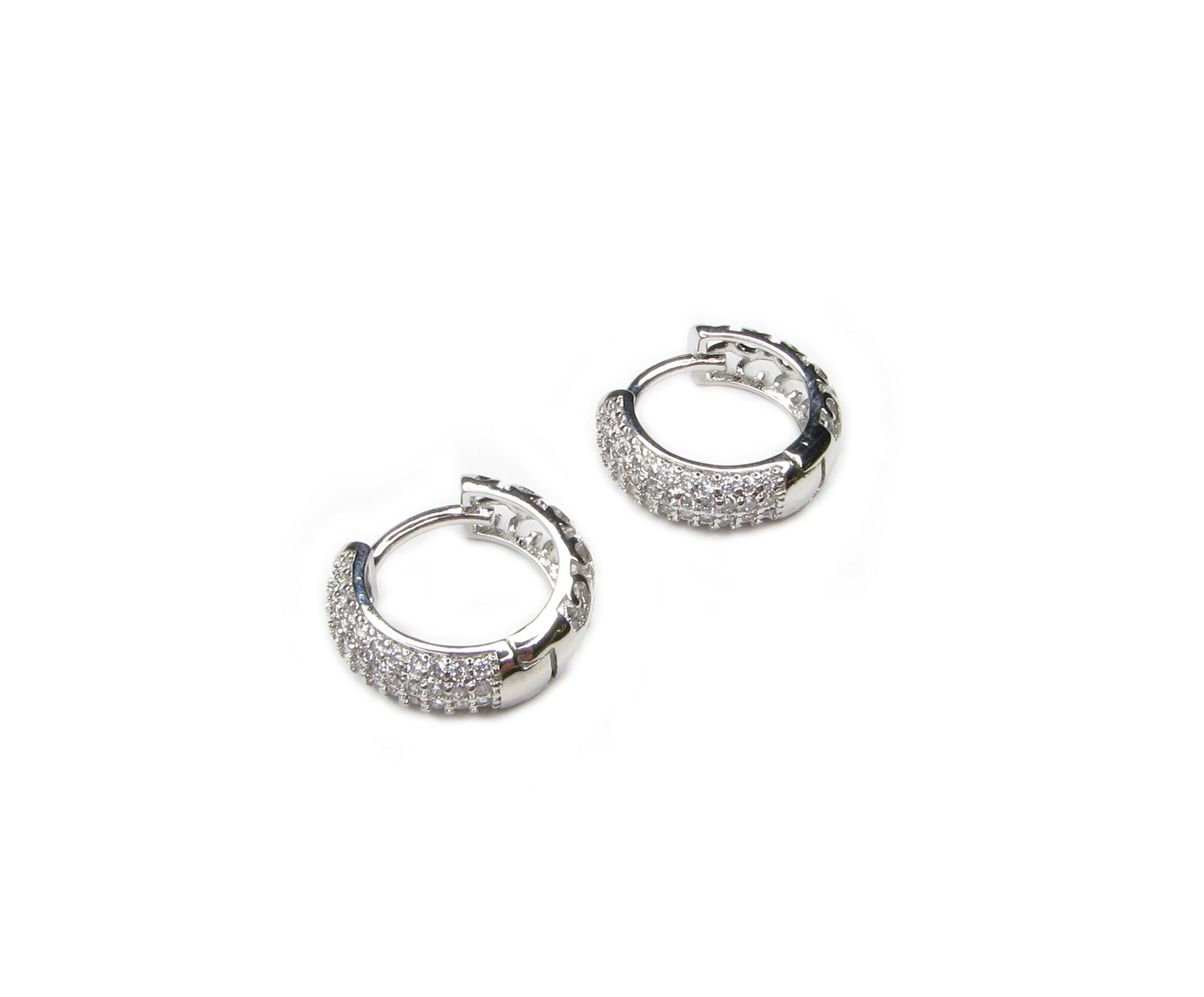 Серьги конго, фианит