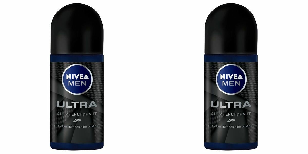 NIVEA Дезодорант Антиперспирант ролик ULTRA мужской 50мл, 2 шт