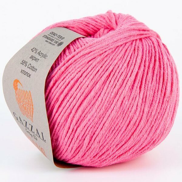 Пряжа Gazzal JEANS 1135 розовый (5 мотков)