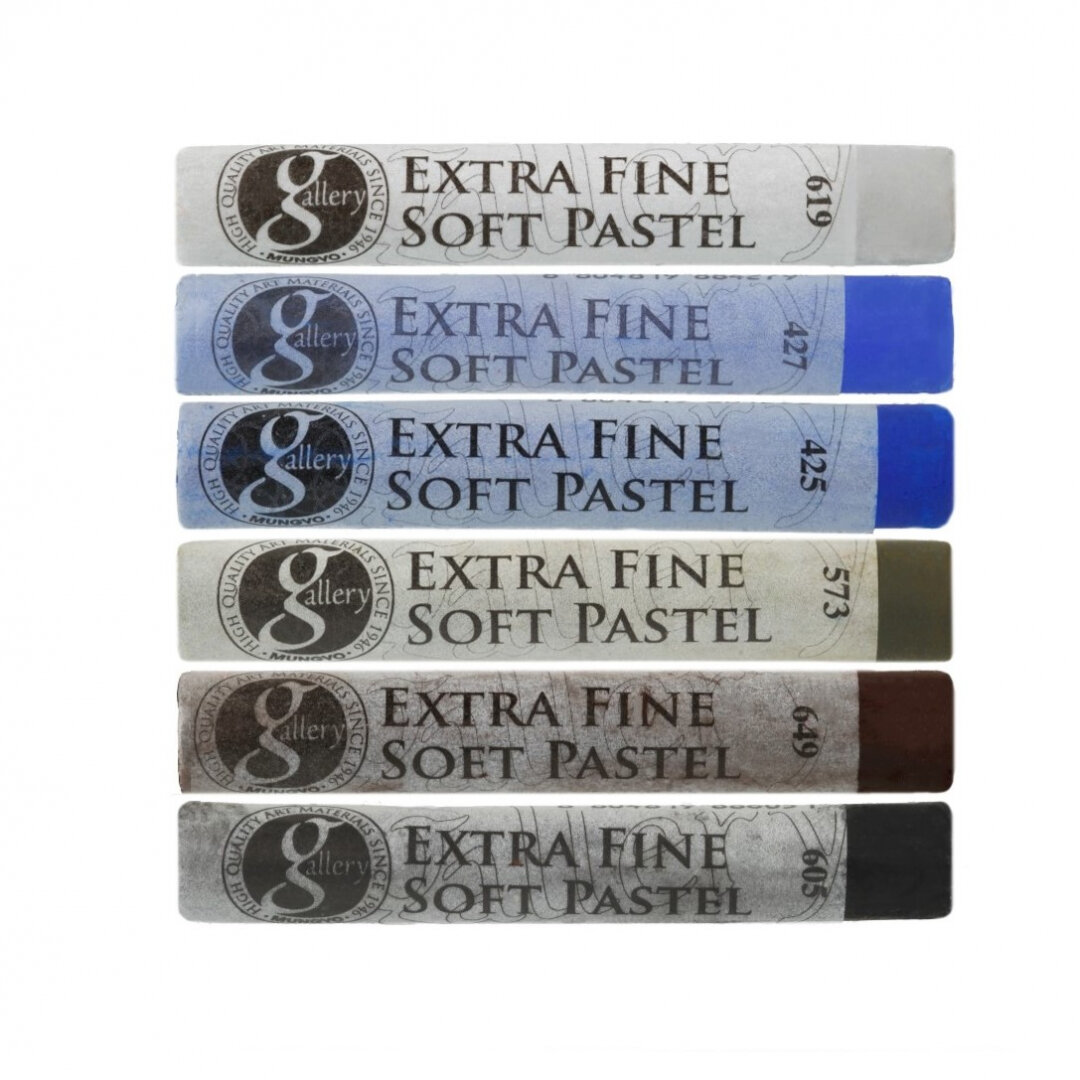 Mungyo Набор сухой пастели extra soft "Gallery", Голубая бездна, 6 цв.