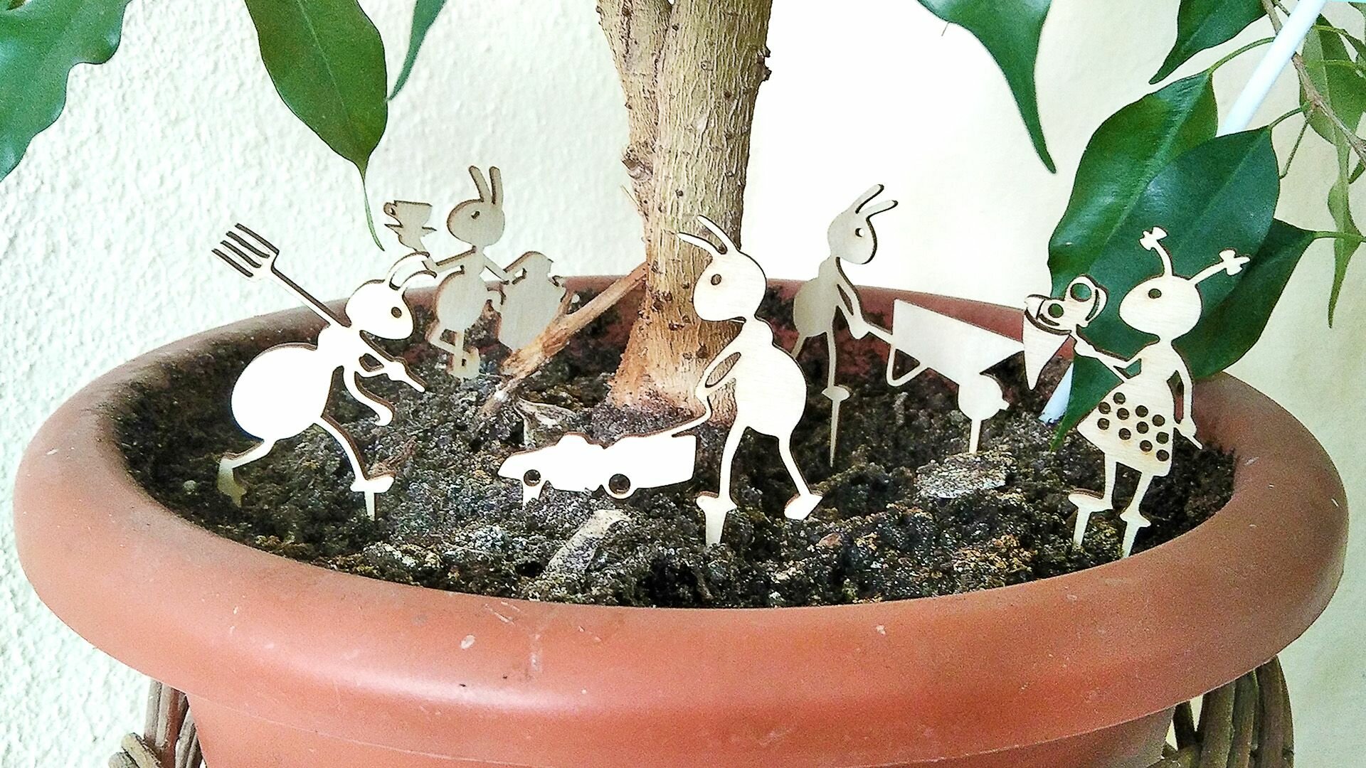 Муравьи топперы для горшков с цветами