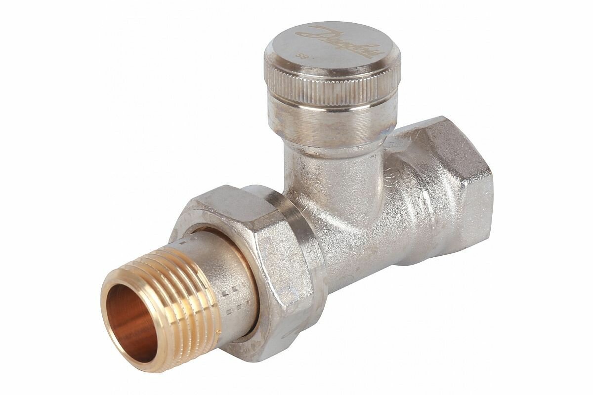 Клапан запорный для радиатора RLV ДУ 15 РУ10 ВР прямой DANFOSS 003L0144