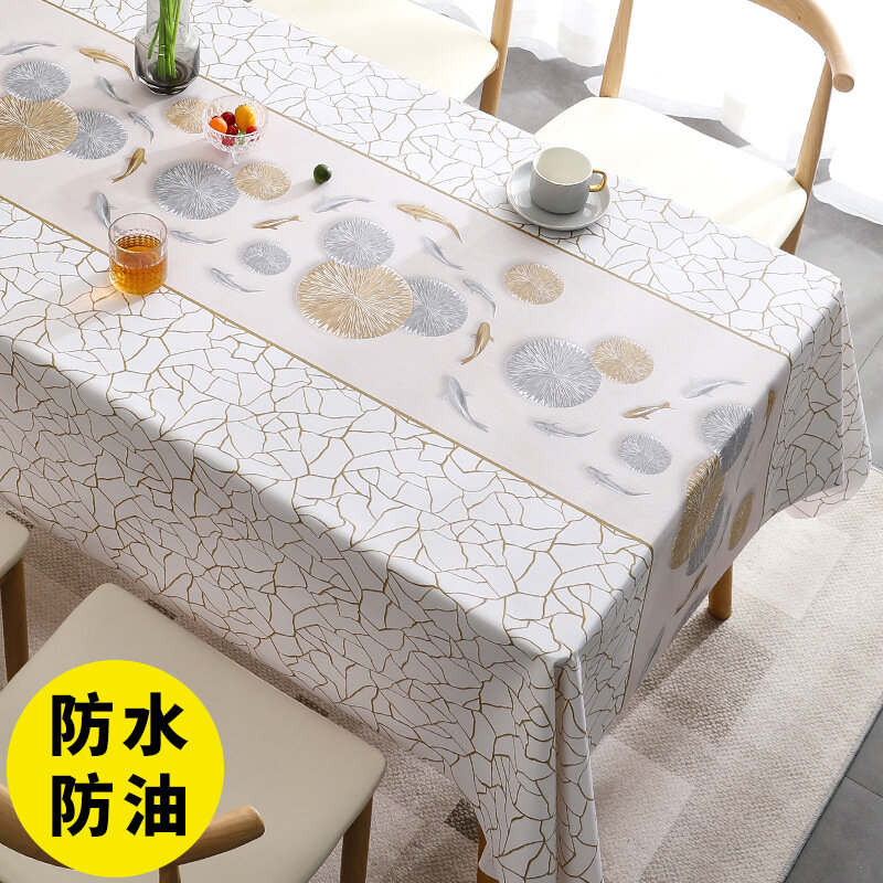 SG Горячая продажа Новая скатерть Водонепроницаемая Маслостойкая Жаропрочная Безстирочная Скатерть для обеденного стола Кофейный стол Прямоугольная скатерть Скатерть Легкая роскошь Высококачественный вид
